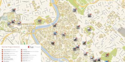 Rom-map - Karten von Rom (Lazio - Italien) - Attraktionen